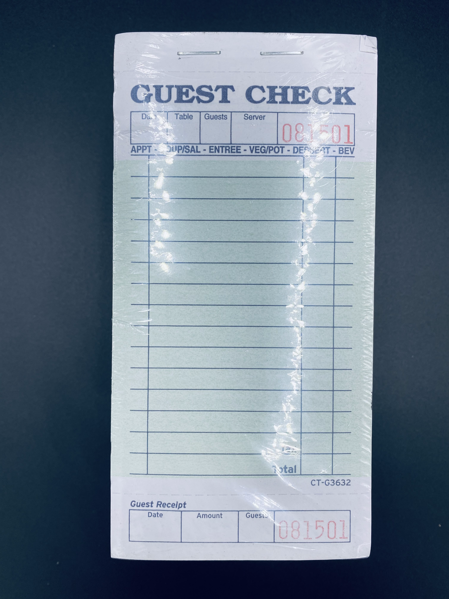 Guest Check Book 3632 – LGZ Plastic
